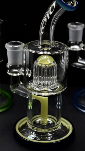 6.75"" Toro Double Macro contrax ( Yoshi CFL + Cobalt Blue) – NE Glass Art