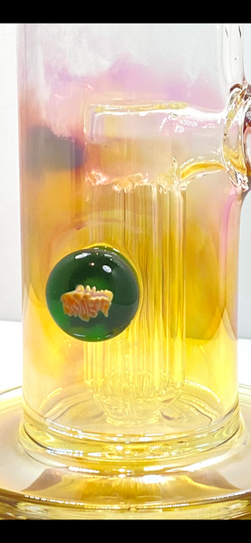 14.5” 6 arm fumed flower tube by Ben Wilson. Slide included – NE Glass Art